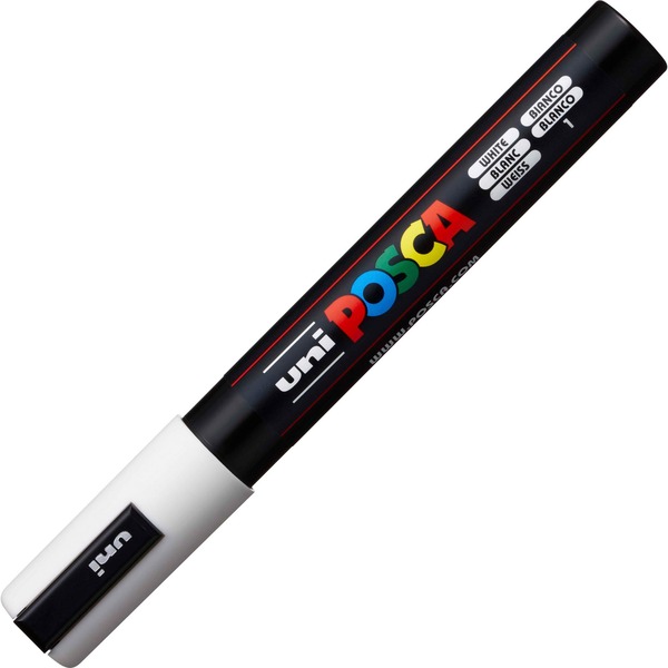 uni® Posca PC-5M Paint Markers - Medium Marker Point - White Water ...