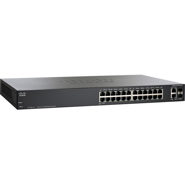 Cisco Systems SF200-24P 24-Port 10/100 PoE Smart Switch on sale at the ...