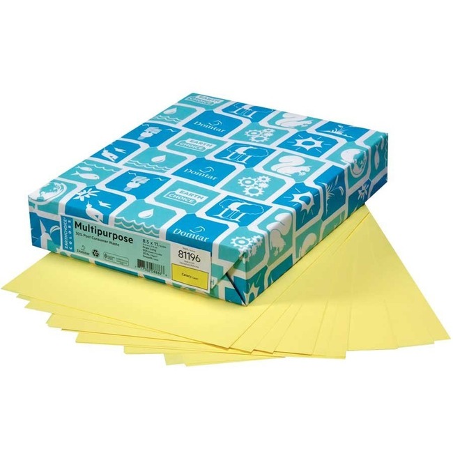 Lettermark Colors Multipurpose Paper - Canary - 8 1/2" x 11" - 20 lb ...