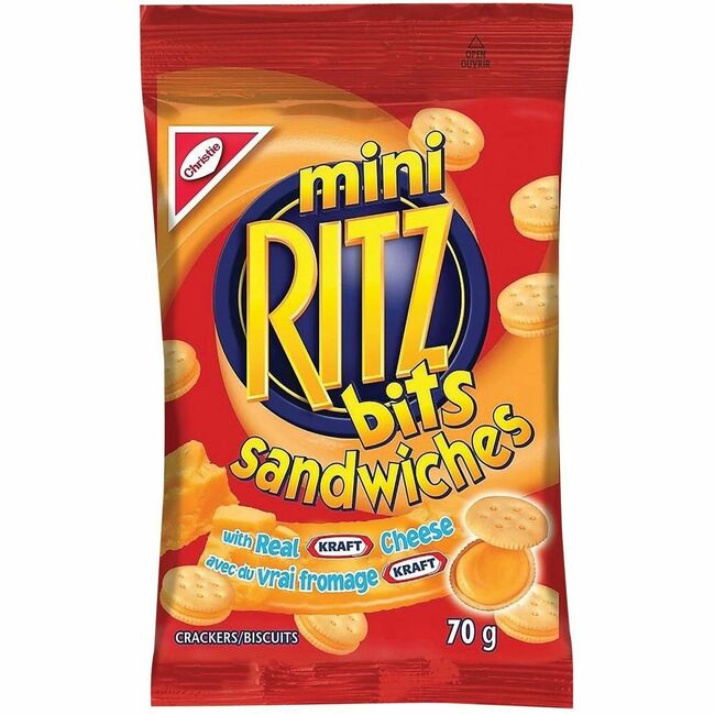Christie Ritz Mini Bits Sandwiches Cheese Flavoured - Cheese - 70 g ...