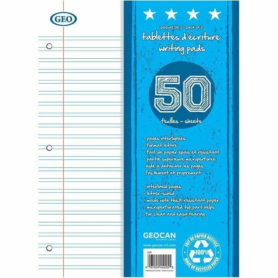 Glennco Office Products Ltd. :: Miscellaneous :: GEO Writing Pads, Pack ...