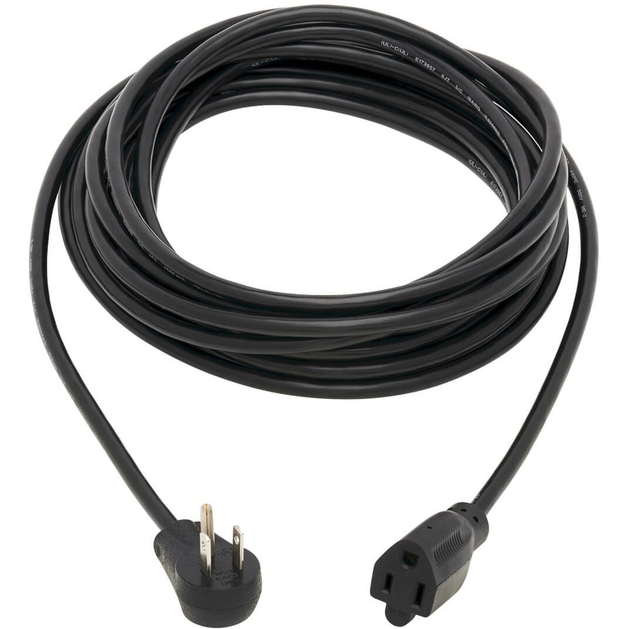 Eaton Tripp Lite Series Power Extension Cord, Right-Angle NEMA 5-15P to NEMA 5-15R - 10A, 120V ...