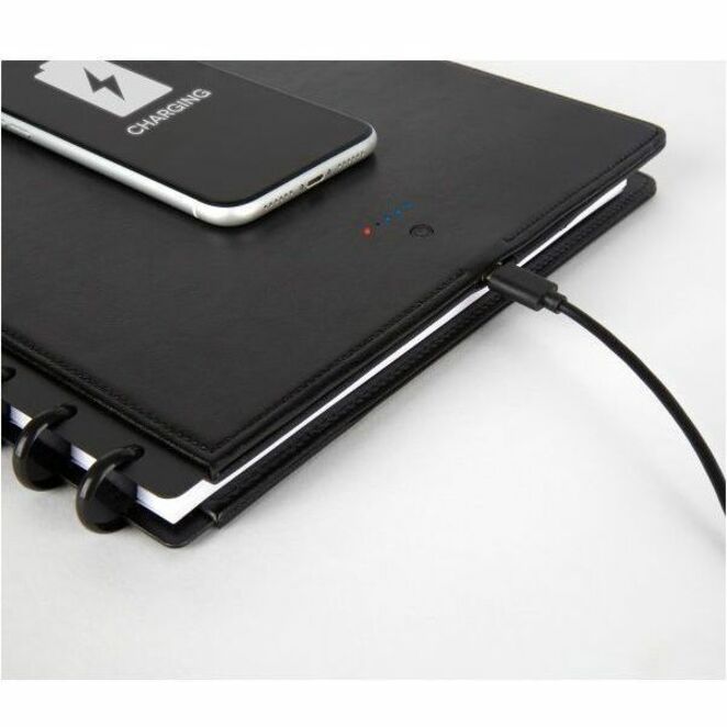 TUL® Wireless/Wired Charging Discbound Notebook, Leather Cover, Junior ...
