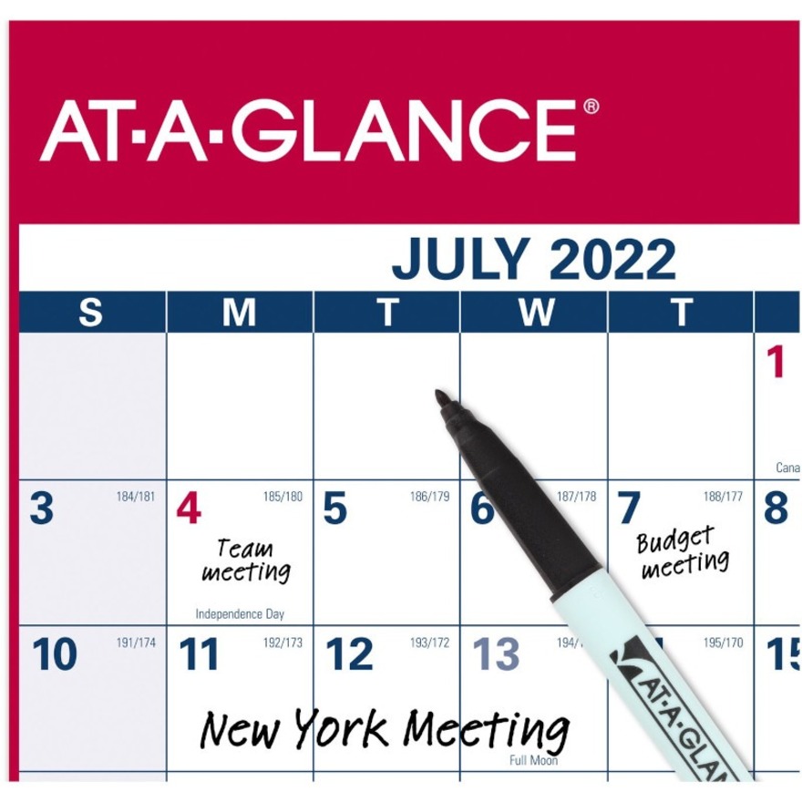 At-A-Glance Horizontal Reversible Erasable Academic/Regular Year 2022 ...