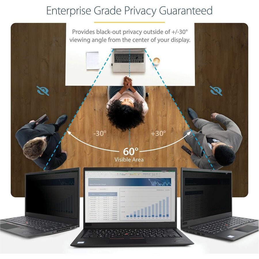 StarTech.com 14in Laptop Privacy Screen For 16:9 Displays, Anti-Glare ...