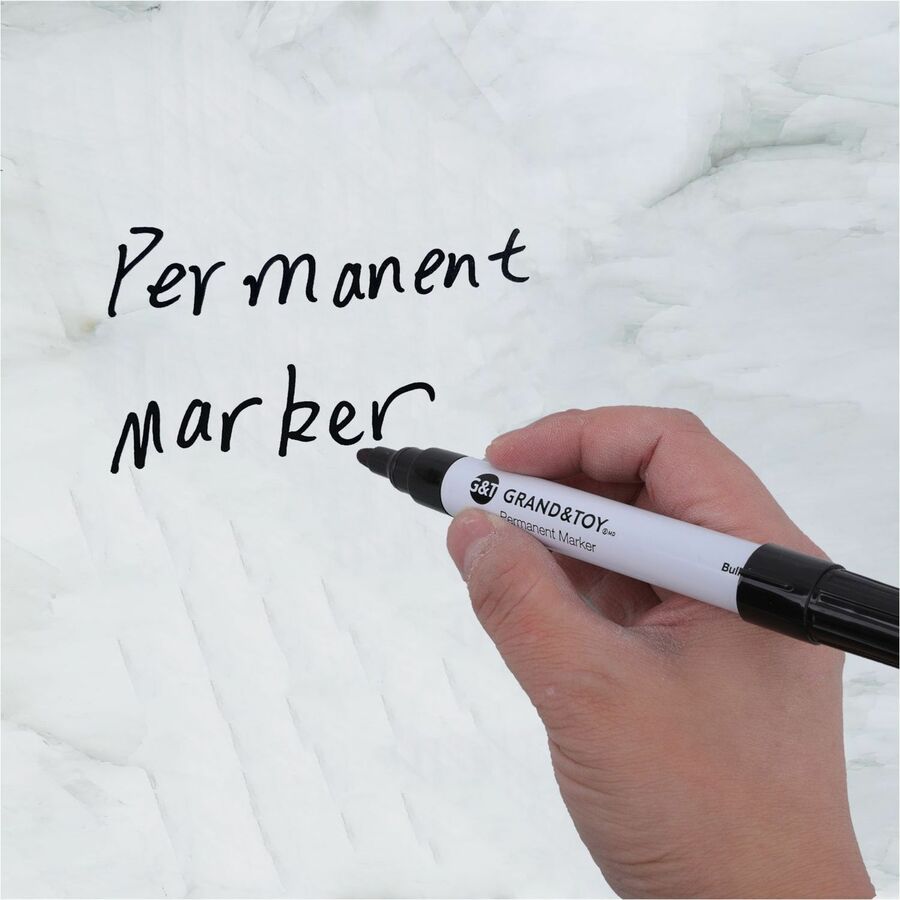 Offix Permanent Marker - Bullet Marker Point Style - Black - 1 Each ...
