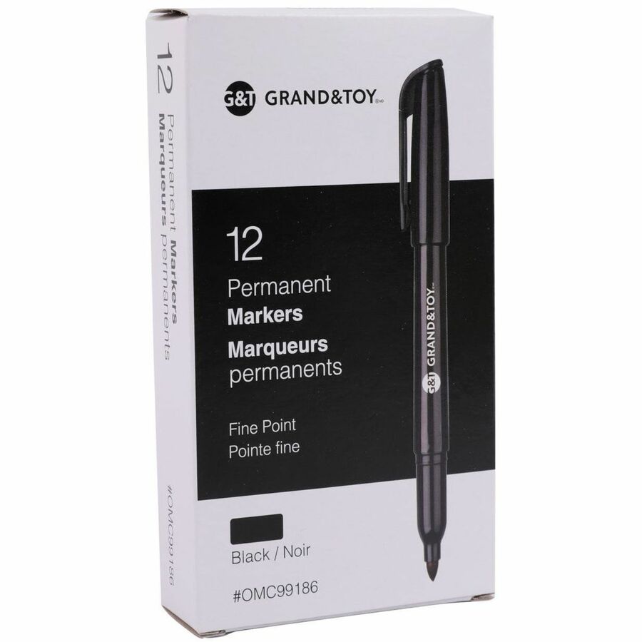 Offix Permanent Marker - Chisel Marker Point Style - Black - 1 Each ...