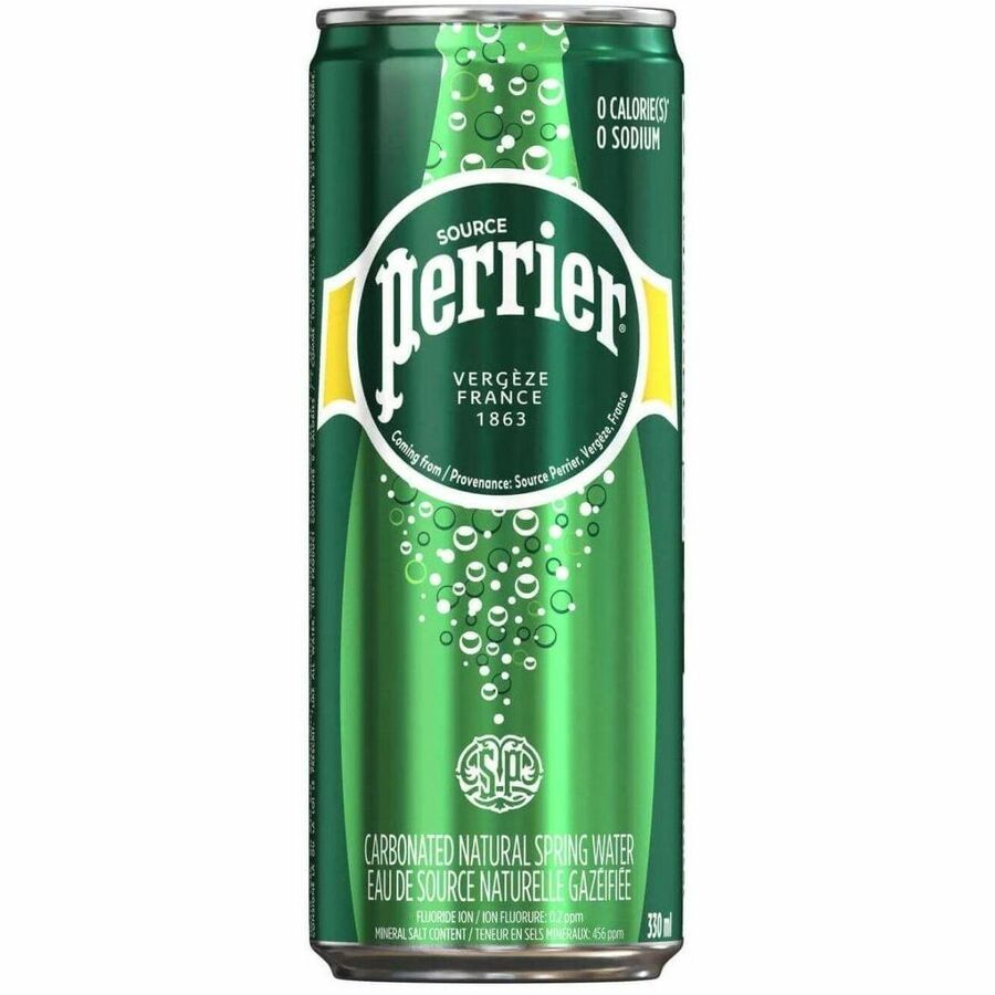 Perrier Mineral Water - Sugar Free - 330 mL - 8 / Box / Can - Madill ...