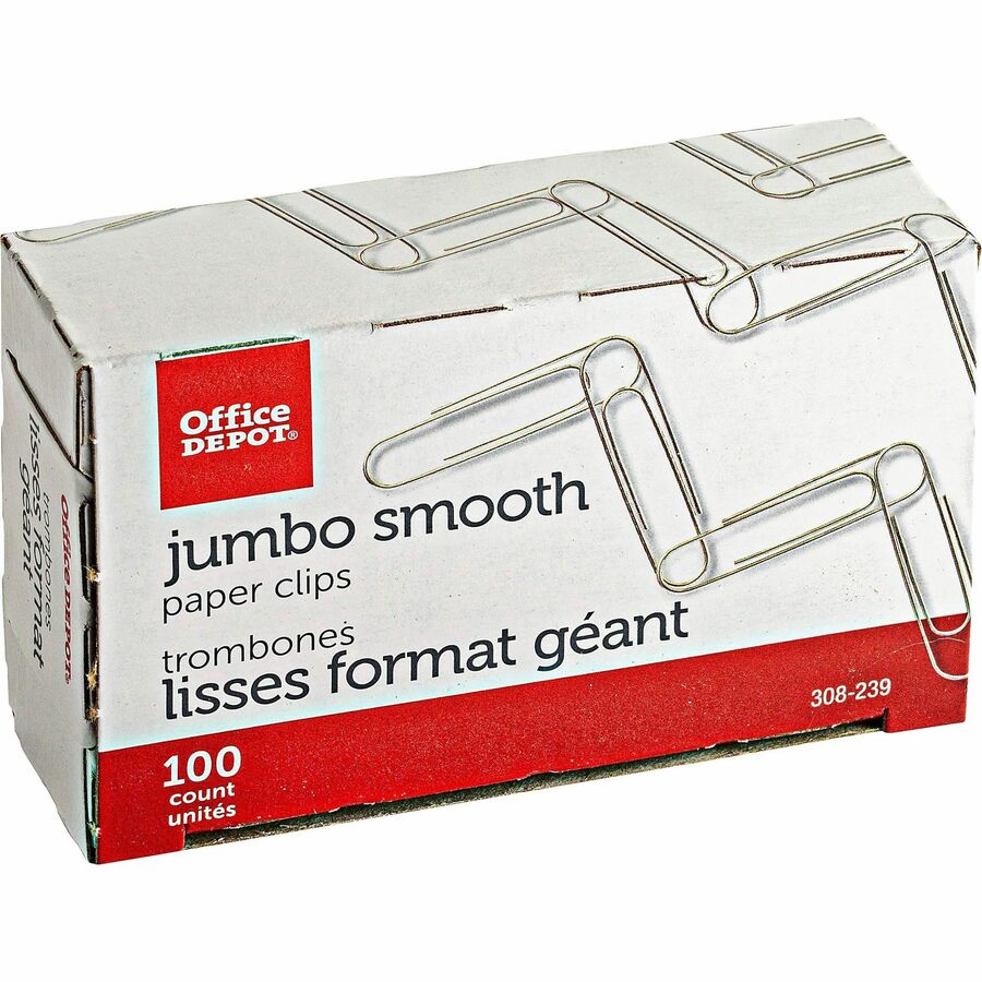 Offix Paper Clip - Jumbo - for Paper - 1 / Box - Nickel - Madill - The ...