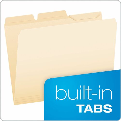 Pendaflex Ready-Tab File Folders, 1/3 Cut Top Tab, Letter, Manila, 50 ...