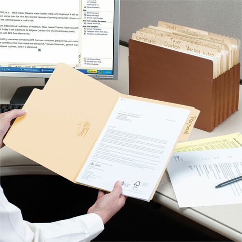 Smead SuperTab File Folders, 1/3 Cut Top Tab, Letter, Manila, 100/BX ...