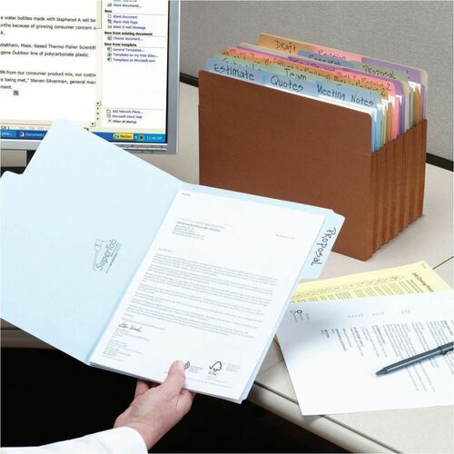 Smead SuperTab File Folders, 1/3 Cut Top Tab, Letter, Assorted Colors ...