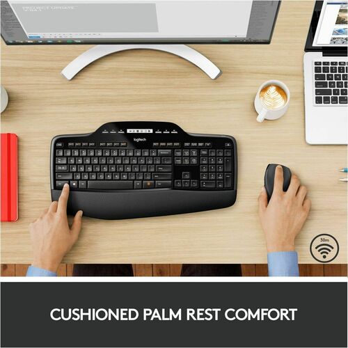 Logitech MK710 Wireless Desktop Set, Keyboard/Mouse, USB, Black - W.B ...