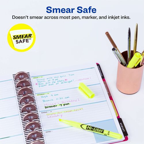 HI-LITER Hi-Liter Pen-Style Highlighter, Smear Safe, Nontoxic ...