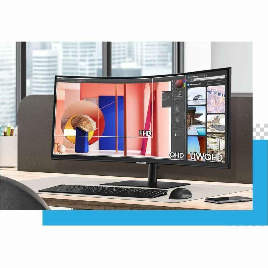 Samsung ViewFinity S6 S34C652VAU 34inch Class Webcam UW-QHD Curved ...