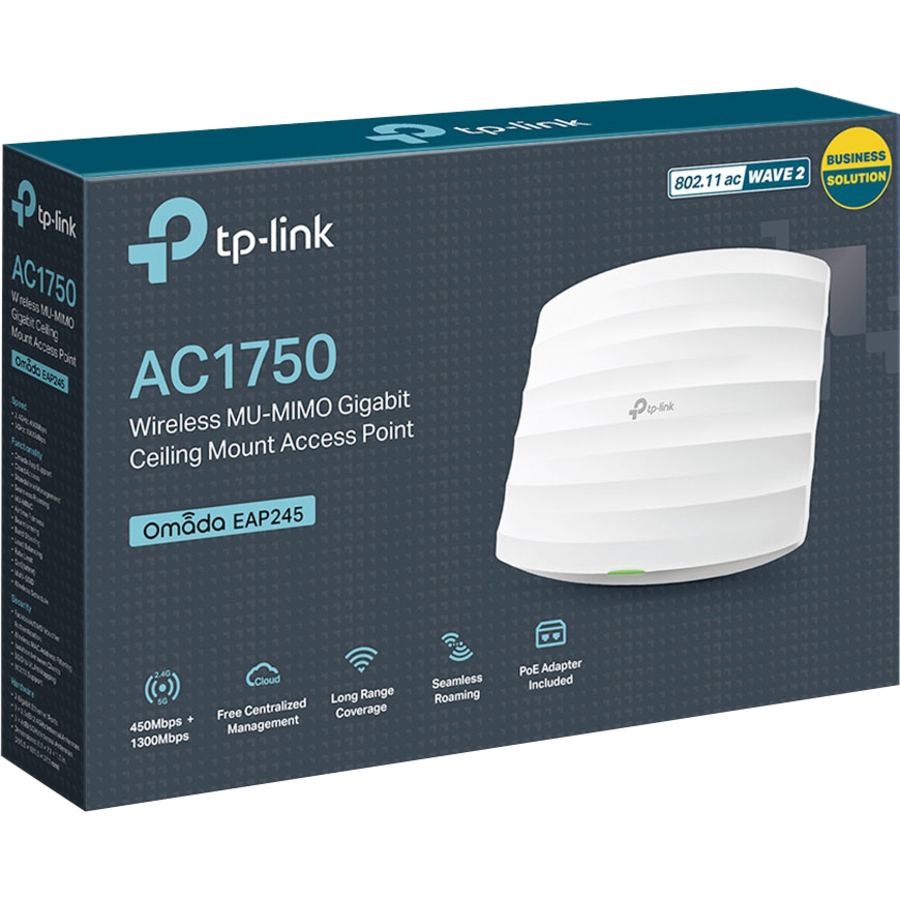 TP-LINK Omada EAP245 IEEE 802.11ac 1.71 Gbit/s Wireless Access Point ...
