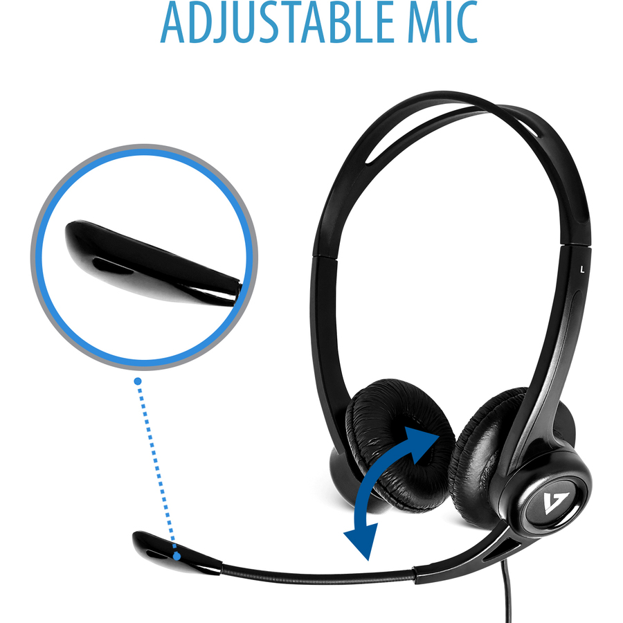 V7 Essentials USB Stereo Headset-HU311-2NP