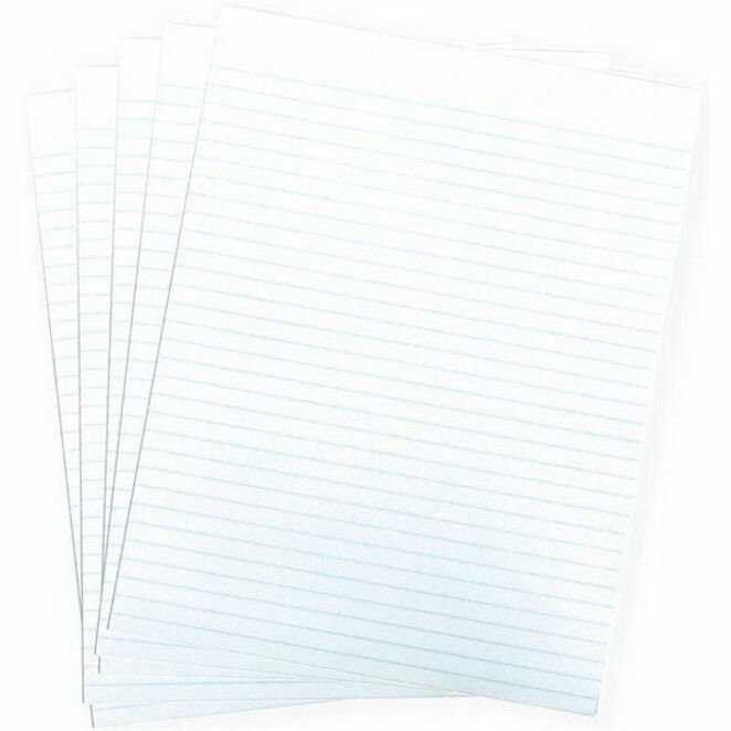 Offix White Paper Pad - 72 Sheets - Ruled - 8 1/2" x 11" - White Paper ...