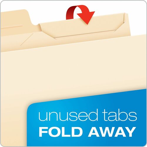Pendaflex Ready-Tab File Folders, 1/3 Cut Top Tab, Letter, Manila, 50 ...
