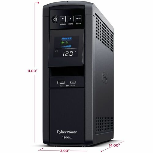 CyberPower CP1500PFCLCD PFC Sinewave UPS Systems Mini-Tower, LCD ...