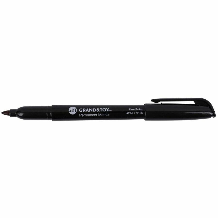 Offix Permanent Marker - Chisel Marker Point Style - Black - 1 Each ...