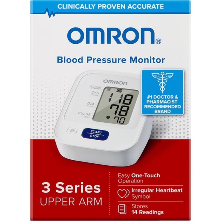 Omron 3 Series Upper Arm Blood Pressure Monitor - For Blood Pressure ...