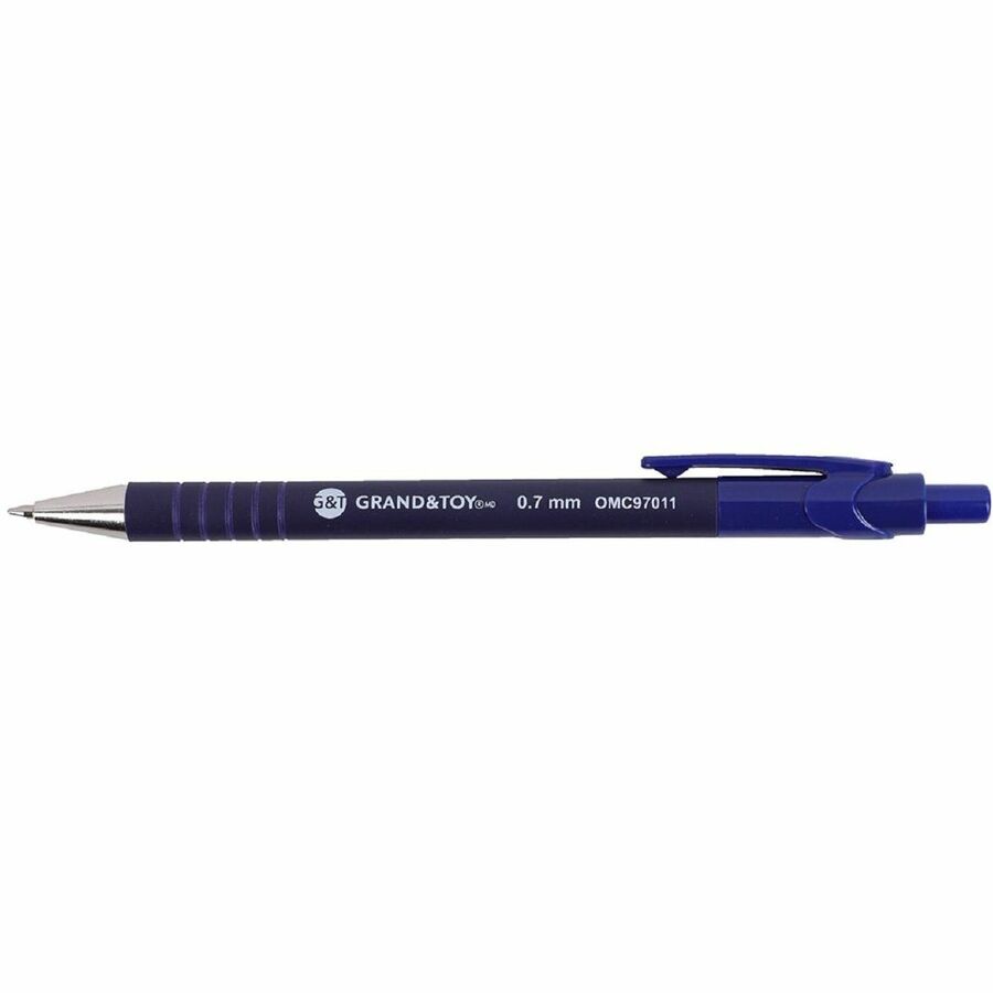 Offix Ballpoint Pen - Fine Pen Point - Blue - Rubberized Barrel - 1 ...