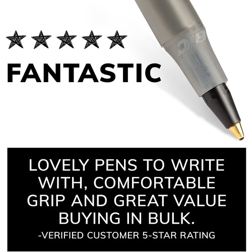 BIC Round Stic Xtra Life Ballpoint Pen Value Pack, Stick, Medium 1 mm ...