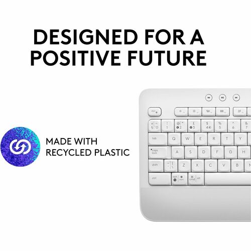 Logitech Signature Keyboard, K650, Wireless, White - W.B. Mason