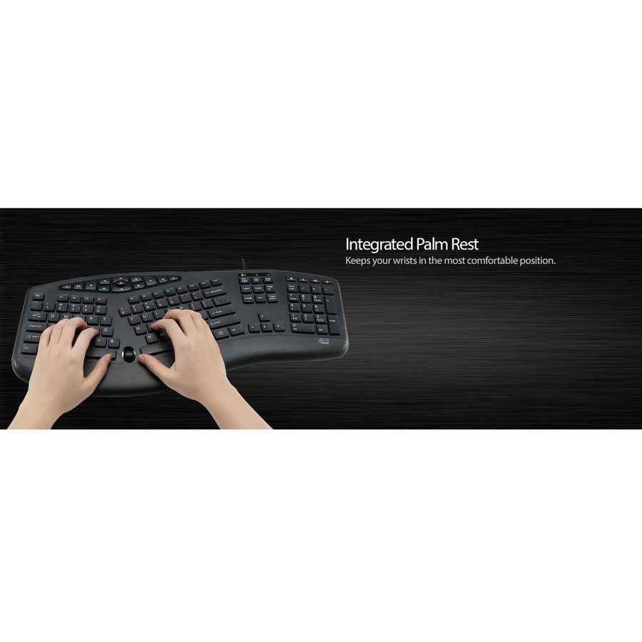 Adesso TruForm Ergonomic Desktop Keyboard-AKB-160UB