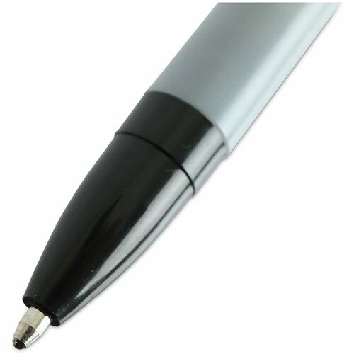 Universal Ballpoint Pen, Stick, Medium 1 mm, Black Ink, Gray Barrel ...