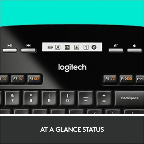 Logitech MK710 Wireless Desktop Set, Keyboard/Mouse, USB, Black - W.B ...