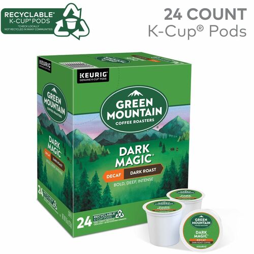 Green Mountain Coffee Dark Magic Decaf Coffee K-Cups, 24/BX, 4 BX/CT ...