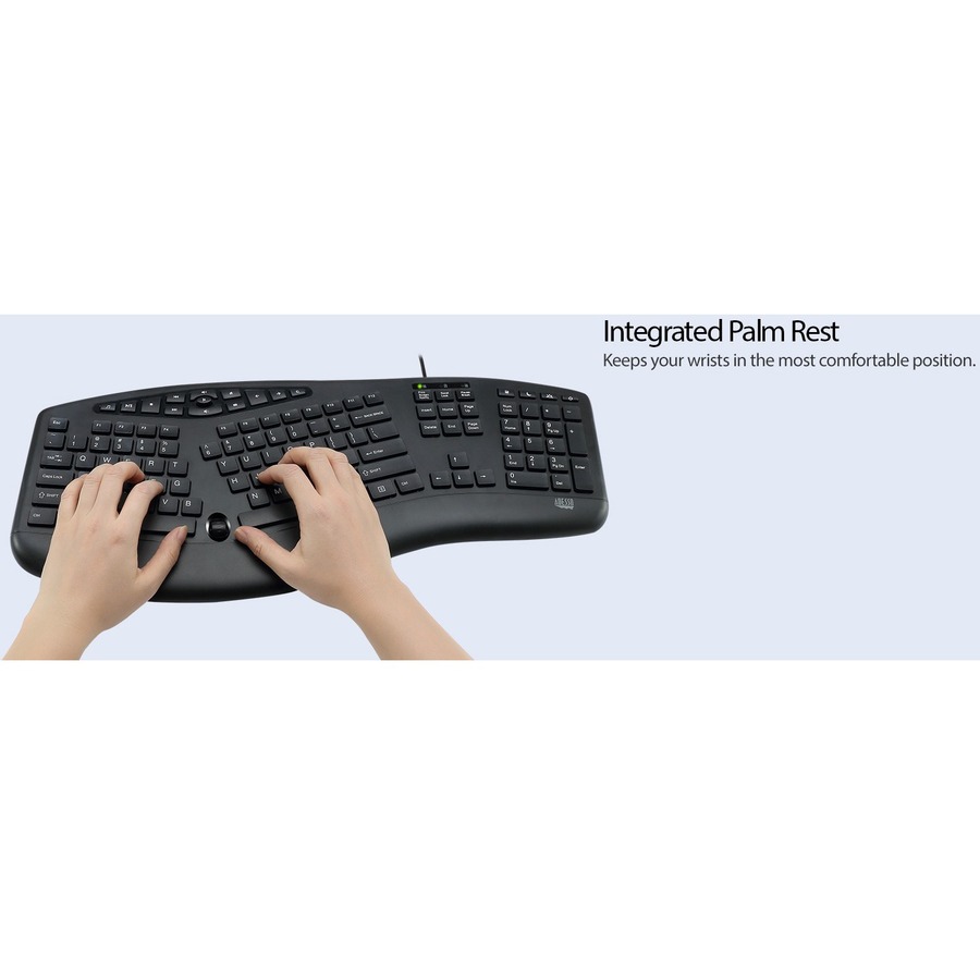 Adesso TruForm Ergonomic Desktop Keyboard-AKB-160UB
