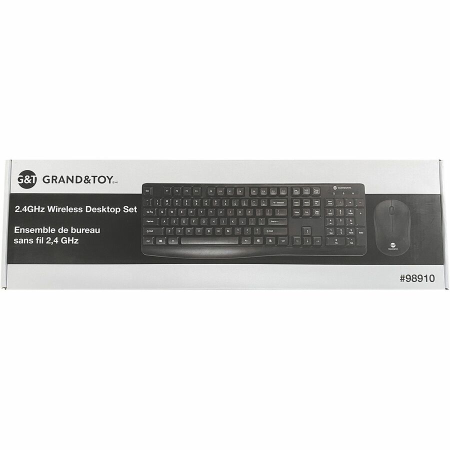 Grand & Toy Wireless Keyboard & Mouse Combo - USB Type A Wireless ...