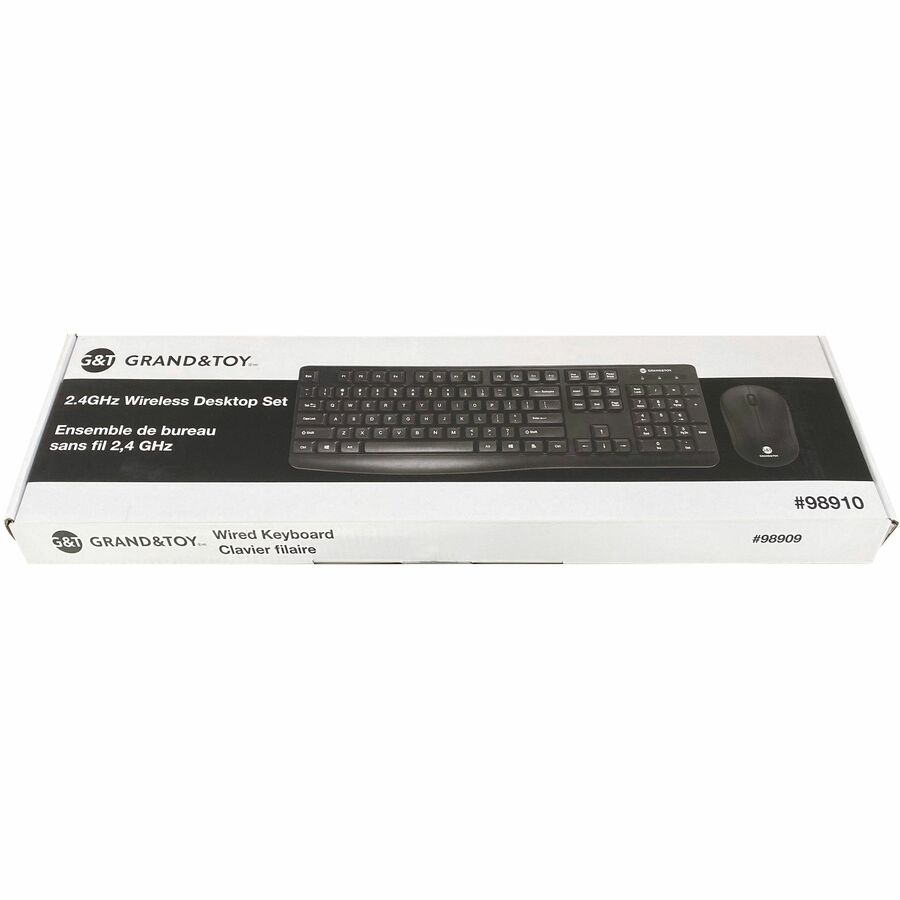 Grand & Toy Wireless Keyboard & Mouse Combo - USB Type A Wireless ...