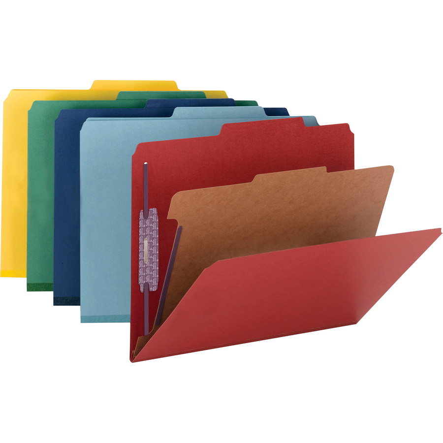 Smead SafeSHIELD 2/5 Tab Cut Letter Recycled Classification Folder ...