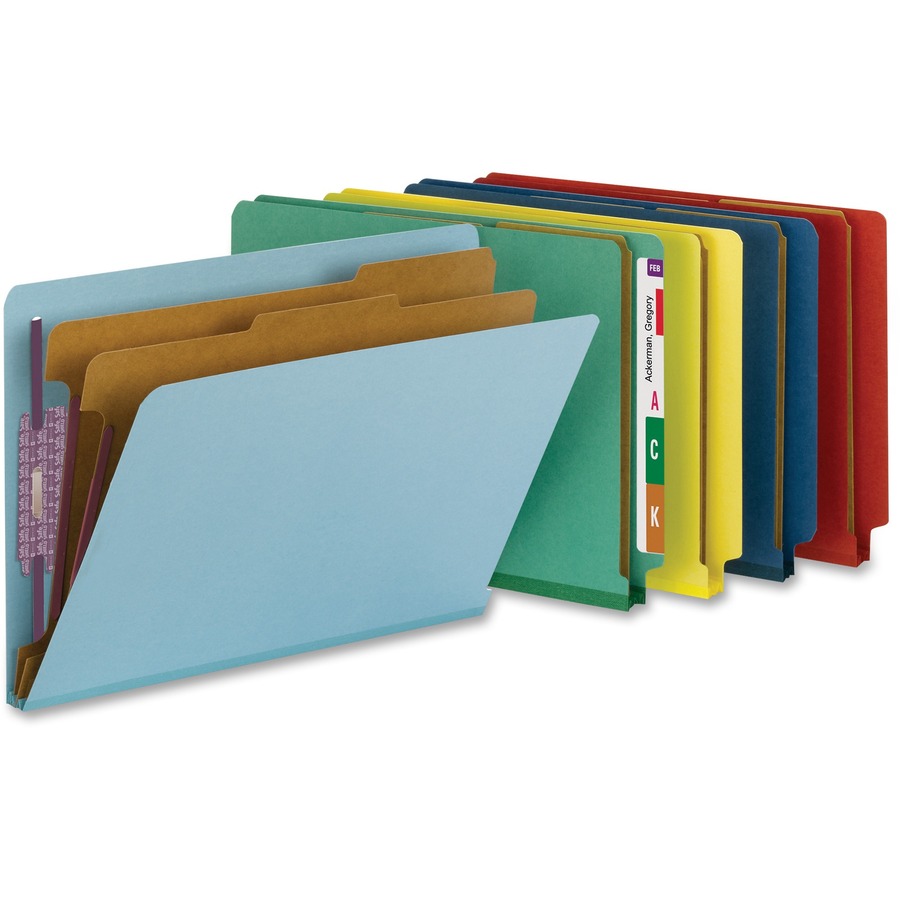 Smead 1/3 Tab Cut Legal Recycled Classification Folder - Classification ...