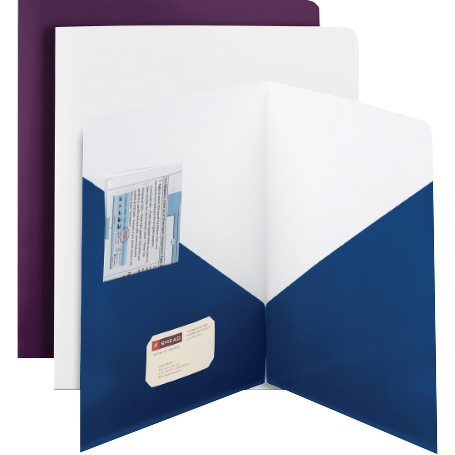 SMD87960 : Smead® Smead Pocket Folder - 2 Pocket(S) - Dark Blue - 25 / Box