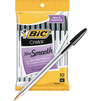 BICMSP101BK : BIC® Bic Classic Cristal Ballpoint Pens - Medium Pen ...