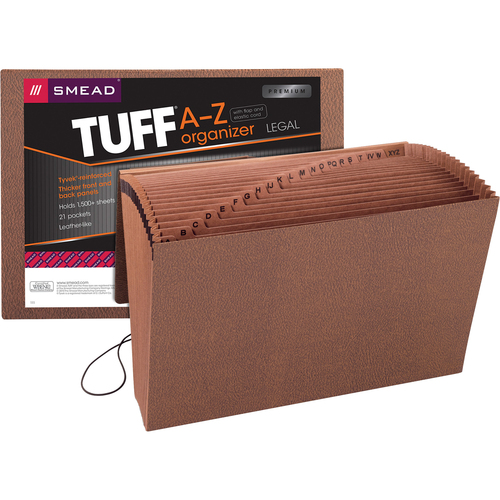 Smead Heavy-Duty A-Z Expanding File, 21 Pocket, Legal, Redrope Printed ...