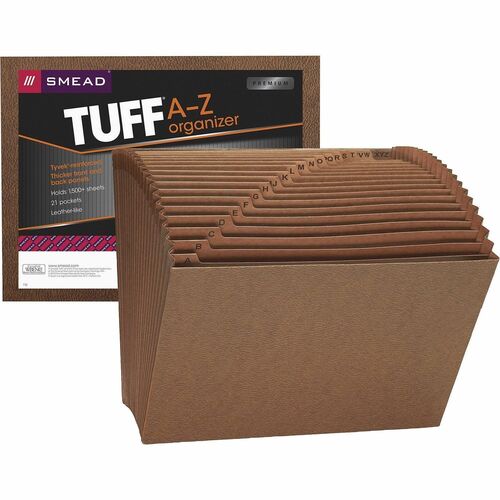 Smead A-Z Open Expanding File, 21 Pockets, Letter, Redrope Printed - W ...