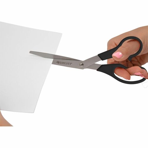 Westcott Value Line Stainless Steel Bent Scissors, 8 in, Black, 3 ...