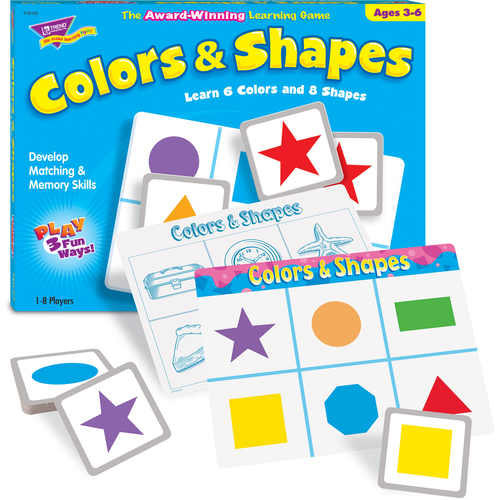 TREND Colors and Shapes Match Me Puzzle Game, Ages 4-7 - W.B. Mason