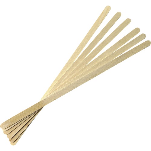 Genuine Joe Wooden Stirrers, 7" Length, 1000/Box - W.B. Mason
