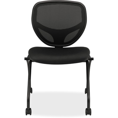 BSXVL302MM10 : basyx® Vl302 Series Mesh Back Nesting Chair, Black, 2/Carton