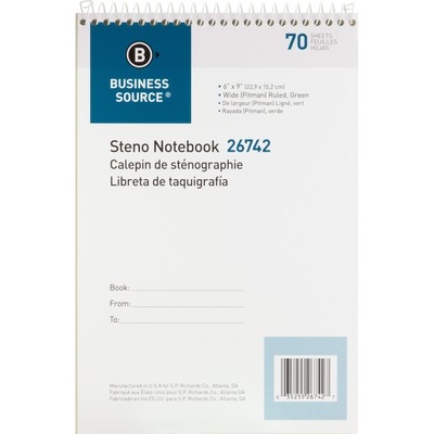 BSN26742 : Business Source Business Source Steno Notebook - 70 Sheets ...