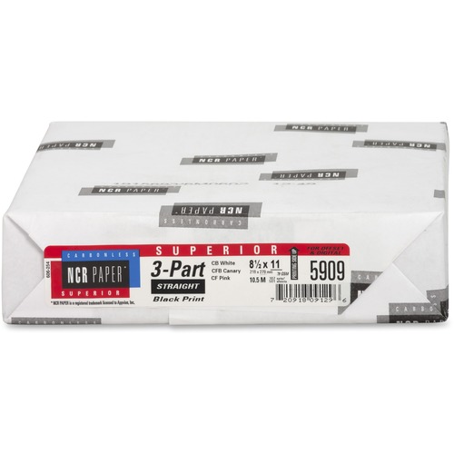 NCR Superior Carbonless Straight Paper, 3-Part, 21 lb, 8.5" x 11 ...