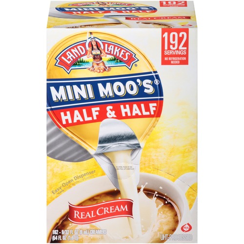 Land O' Lakes Mini Moos Half & Half Creamer, 0.37 oz., 192/Case - W.B ...