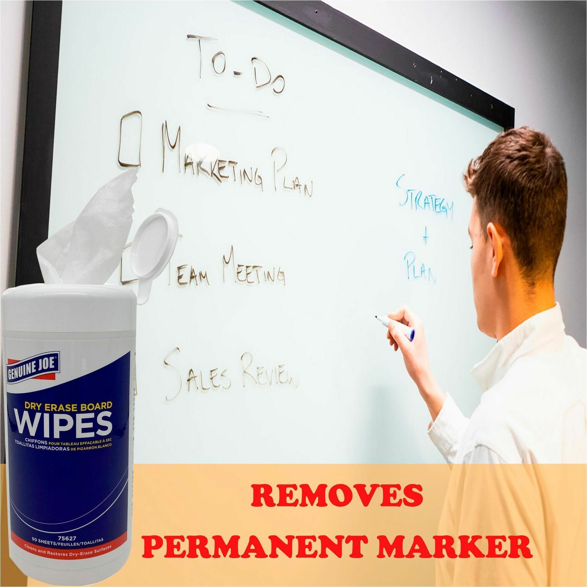 Genuine Joe Dry Erase Board Cleaning Wipes | JD Office Products